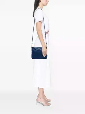 Prada 2000-2013 Saffiano Trimmed Tessuto Crossbody Bag