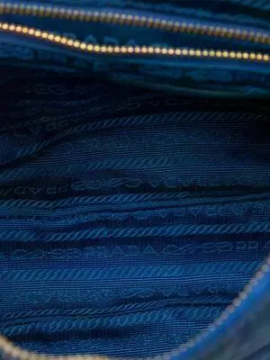 Prada 2000-2013 Saffiano Trimmed Tessuto Crossbody Bag