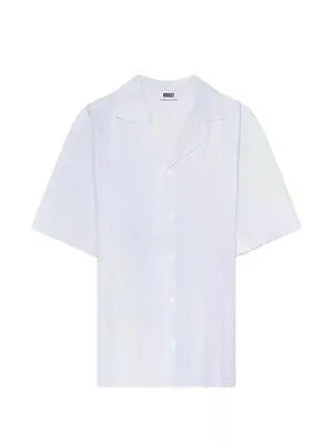 KROST Striped Camp-collar Shirt - Blue