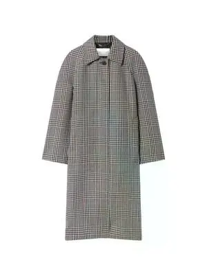 Stella McCartney Prince Of Wales Check Belted Coat - Grey