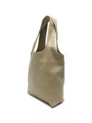 A.p.c. Logo-print Leather Tote Bag - Neutrals