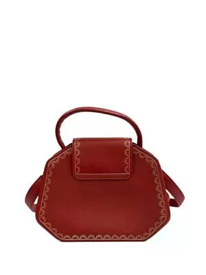 Cartier 2020 Smooth Calfskin Guirlande De Top Handle Bag Crossbody Bag - Red