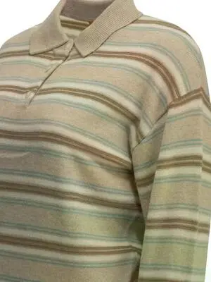 Guest In Residence Collegiate Striped Polo Top