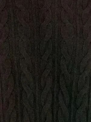 OLIVER LATTUGHI Cable-knit Cashmere Sweater - Brown