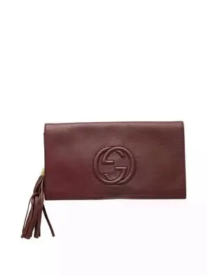 Gucci Calfskin Soho Disco Clutch Bag - Red