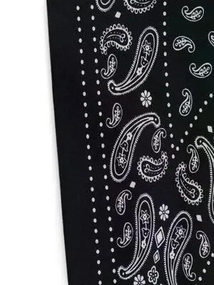 Destin Paisley-print Wool Scarf - Black