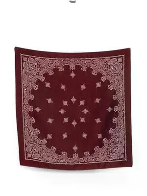 Destin Paisley-print Bandana Scarf - Red