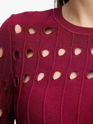 Dkny Cut-out Ribbed Sweater