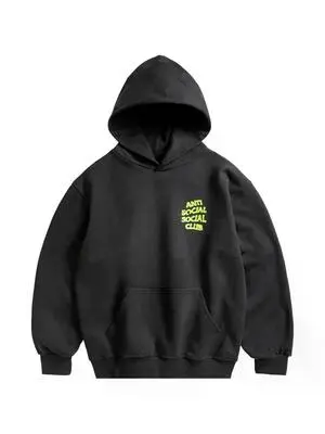 ANTI SOCIAL SOCIAL CLUB Glow-in-the-dark Logo-print Hoodie - Black
