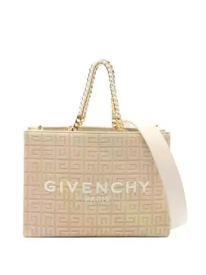 Givenchy 2000-2026 Small Canvas G Tote Shopping Bag Satchel - Neutrals