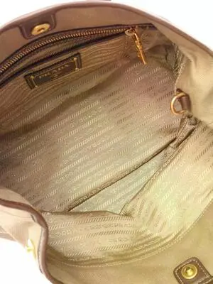 Prada 2013-2026 Canvas Canapa Logo Bow Satchel