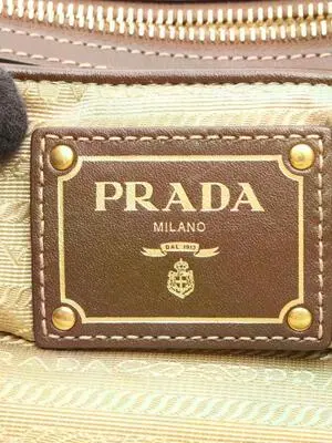 Prada 2013-2026 Canvas Canapa Logo Bow Satchel