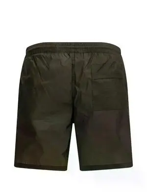WANDERLUST Grid-pattern Drawstring Swim Shorts