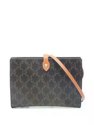 Celine 2015-2026 Small Triomphe Coated Canvas Notebook Crossbody Bag
