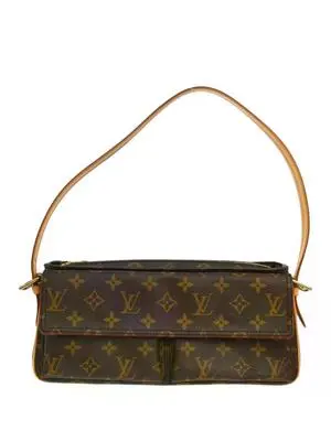 LOUIS VUITTON 1990-2000s Monogram Viva Cite Shoulder Bag - Brown