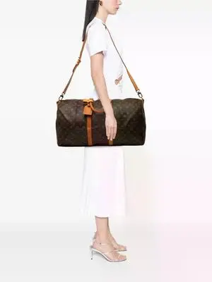 LOUIS VUITTON Monogram Keepall Bandouliere 55 Travel Bag