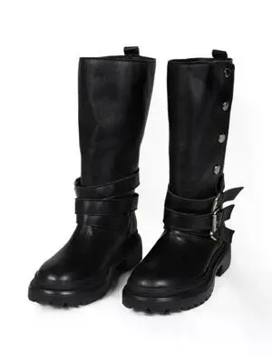 BOHEMSEO Buckle-detail Leather Boots