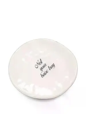 YESCERAMIC Not Your Basic Round Tray