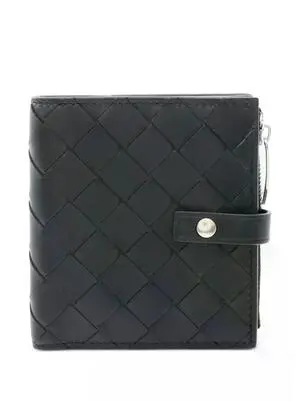 Bottega Veneta Intrecciato Bi-fold Wallet - Black
