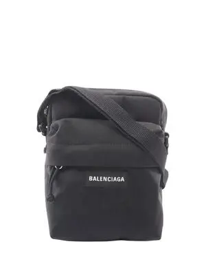 Balenciaga 2018-2026 Nylon Explorer Crossbody Bag - Black