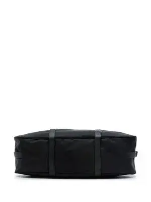 Prada 2010-2026 Soft Calf Trimmed Tessuto Satchel