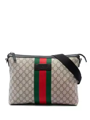 Gucci 2016-2026 Gg Supreme Web Crossbody Bag - Neutrals