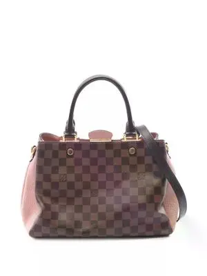 LOUIS VUITTON Damier Ebene Brittany Satchel - Brown