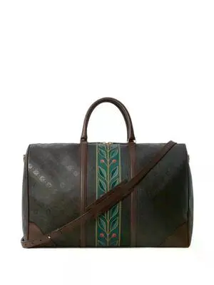 Casablanca Dark- Monogram Weekender Bag - Brown