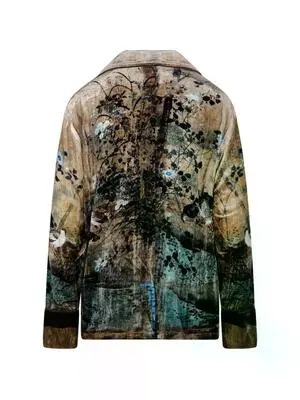 PIERRE-LOUIS MASCIA Kanpur Graphic-print Double-breasted Blazer