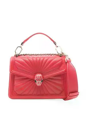 BVLGARI 2010s Serpenti Diamond Blast Shoulder Bag