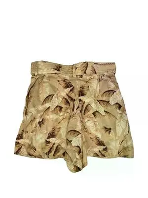 Zimmermann Super Eight Leaf-print Shorts