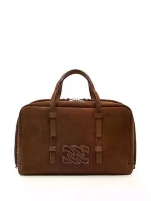 Casadei Bigli Velour Tote Bag - Brown