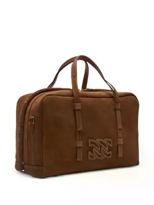 Casadei Bigli Velour Tote Bag - Brown