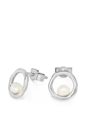 DOWER & HALL Open-circle Pearl Earrings