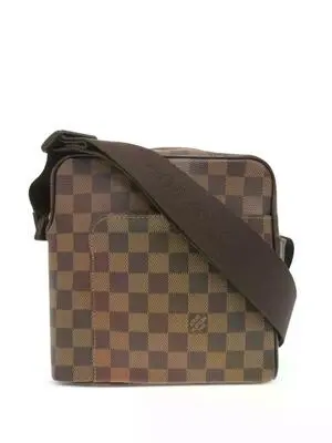 LOUIS VUITTON 2006 Damier Ebene Olav Pm Cross Body Bag - Brown