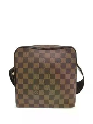 LOUIS VUITTON 2006 Damier Ebene Olav Pm Cross Body Bag