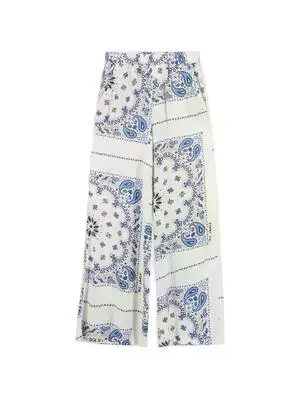8PM Stromboli Bandana-print Straight Trousers - White