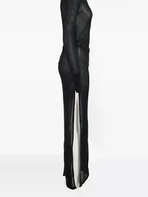 BOHEMSEO Off-shoulder Sheer Maxi Dress