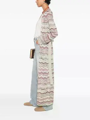 Missoni Zigzag-knit Belted Cardigan