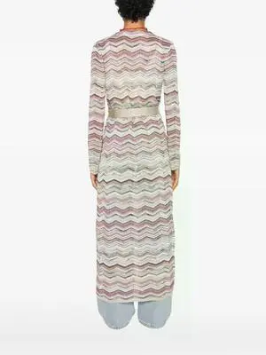Missoni Zigzag-knit Belted Cardigan