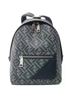 Fendi Chiodo Diagonal Backpack - Blue