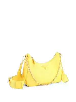 Prada Re-edition 2005 Shoulder Bag Saffiano Leather Small Crossbody Bag - Yellow
