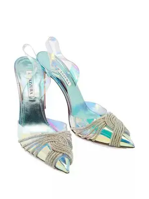 AQUAZZURA Gatsby Crystal-embellished Slingback Pumps