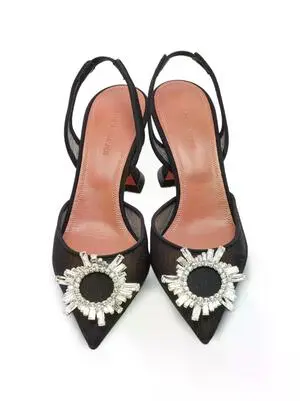 Amina Muaddi Begum Crystal-embellished Slingback Pumps