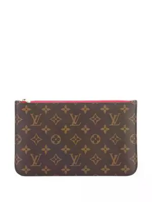 LOUIS VUITTON Neverfull Pochette Monogram Canvas Large Pouch - Brown