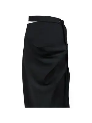 BOHEMSEO Draped-detail Midi Skirt