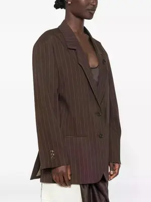 LARDINI Pinstripe-pattern Single-breasted Wool Blazer