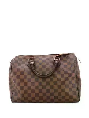 LOUIS VUITTON Damier Speedy Satchel - Brown