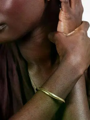 DOWER & HALL Nomad Hammered Cuff Bangle