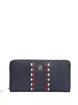 Tommy Hilfiger Logo-monogram Zipped Wallet - Blue